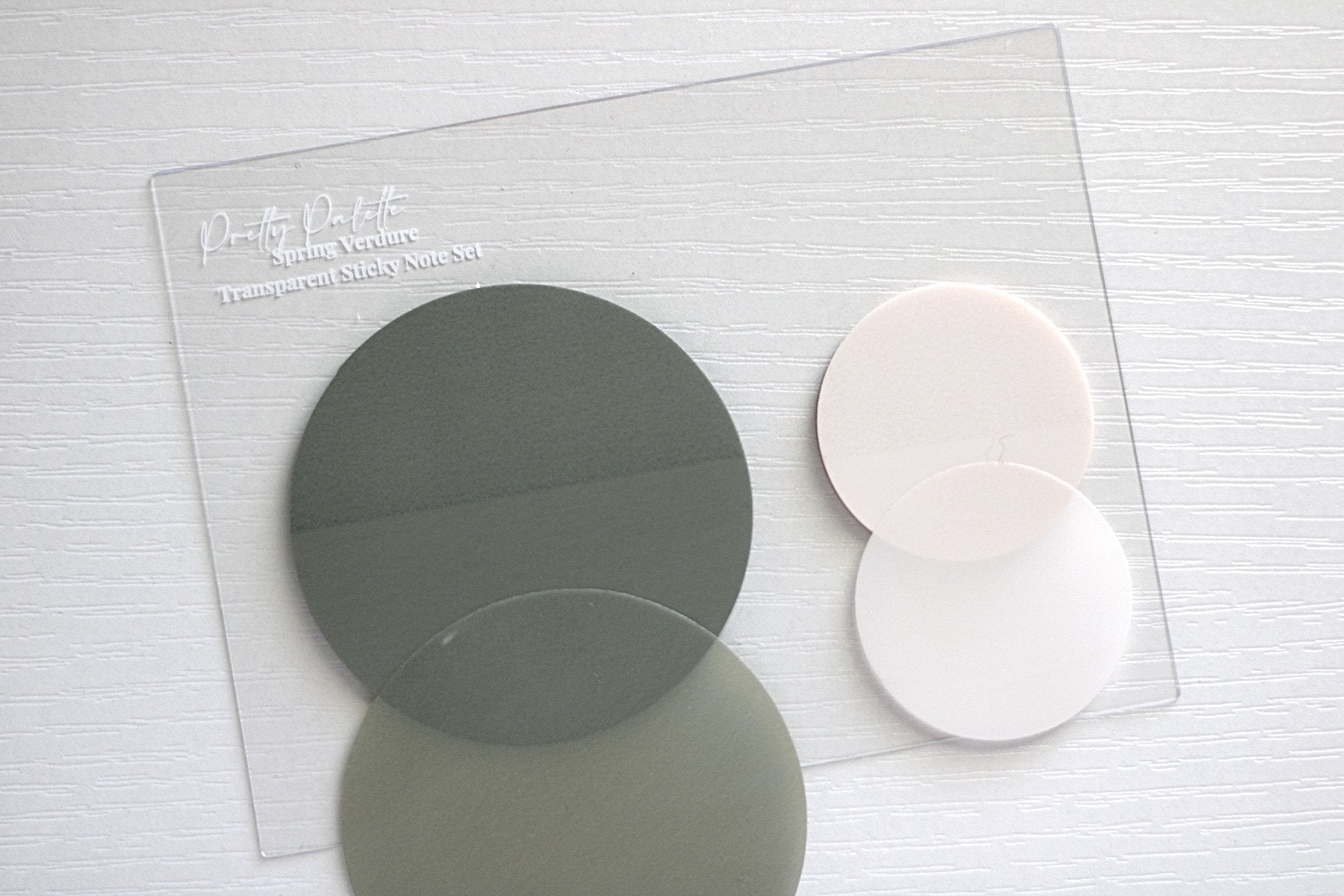 Olive Transparent Sticky Notes- Spring Verdure